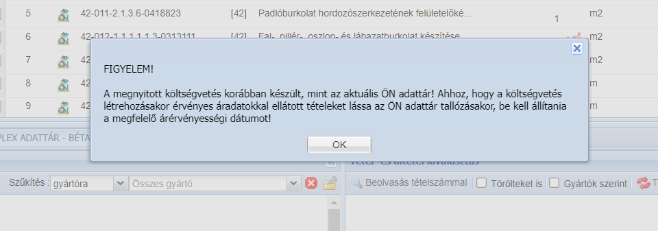 TERC - ÖN összehasonlítás a TERC-ETALON-ban